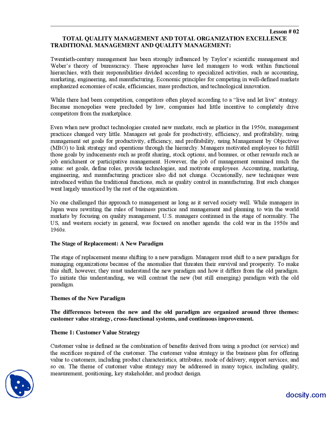 Total Quality Management And Total Organization Excellence-Total ...