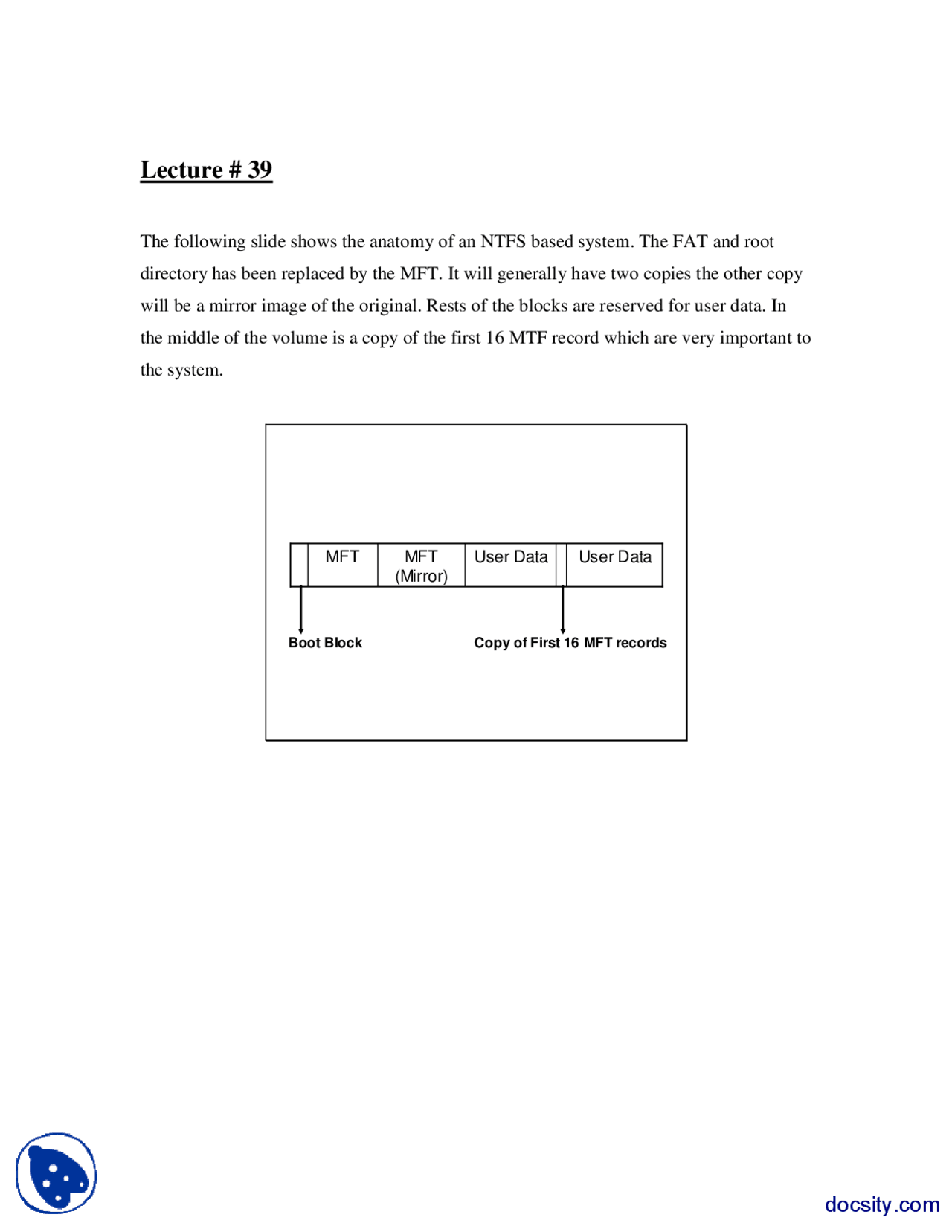 NTFS General Boot Sector Structure-System Programming-Lecture Notes ...
