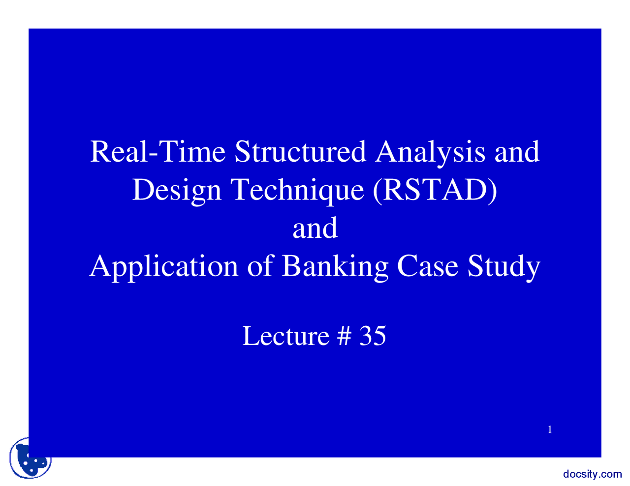 Application of Banking Case Study-Software Requirement-Lecture Slides - Docsity