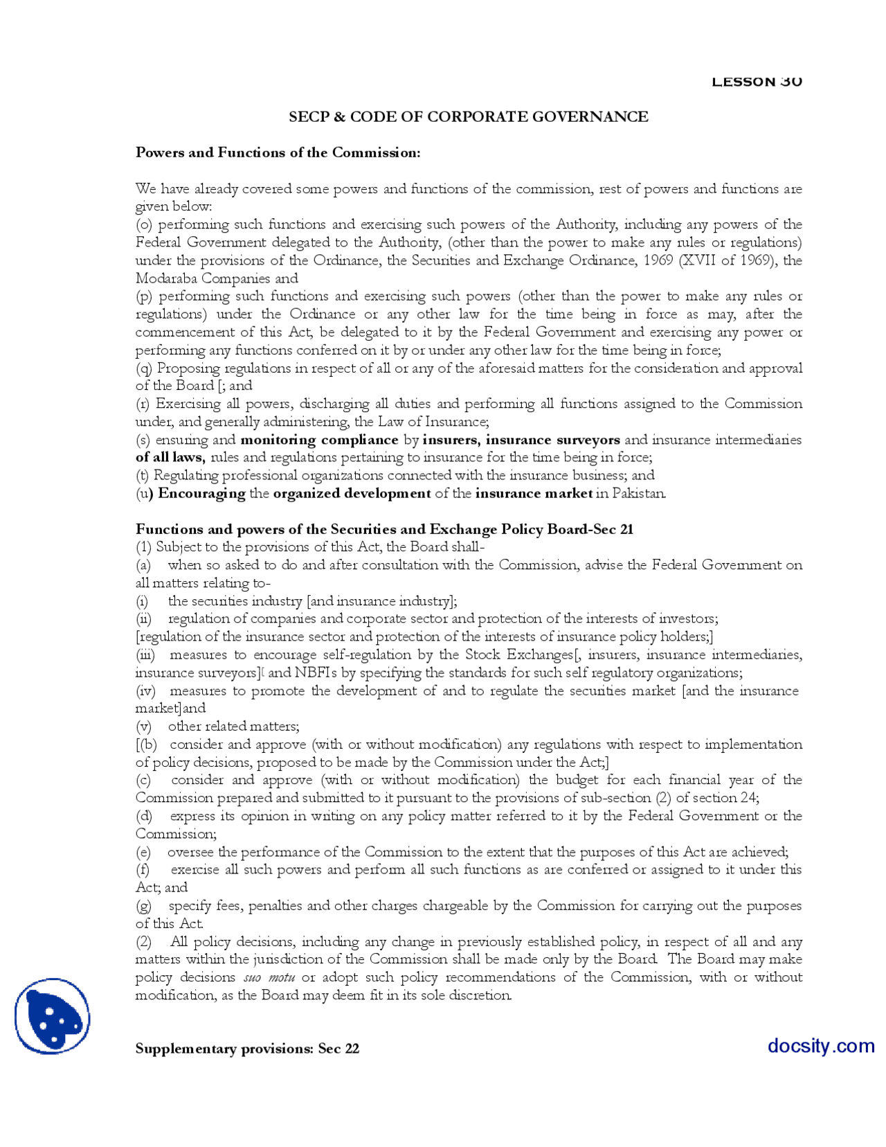 Powers and Functions of the Commission-Business and Labour Law-Lecture ...