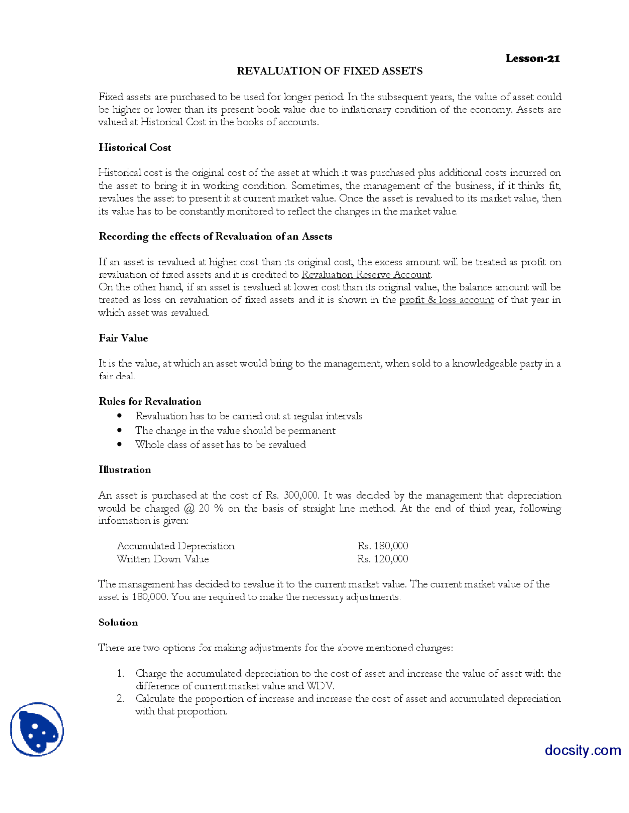 Fixed Assets Part 2 Financial Accounting Lecture Handout Exercises
