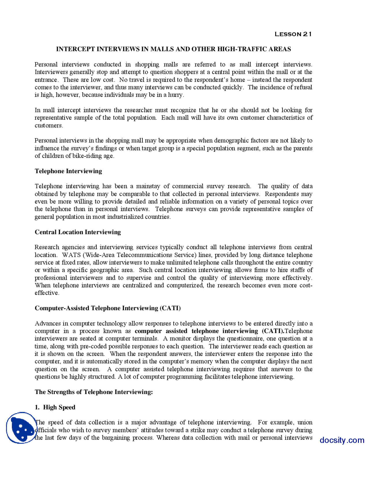 Intercept Interviews In Malls And Other High Traffic Areas-Research ...