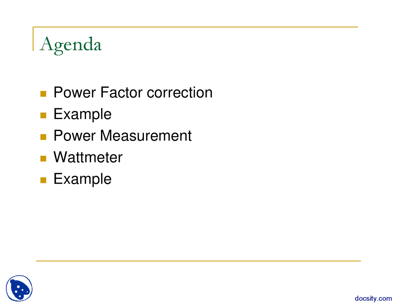 Power Measurement Power Grid Distribution And Utilization Lecture