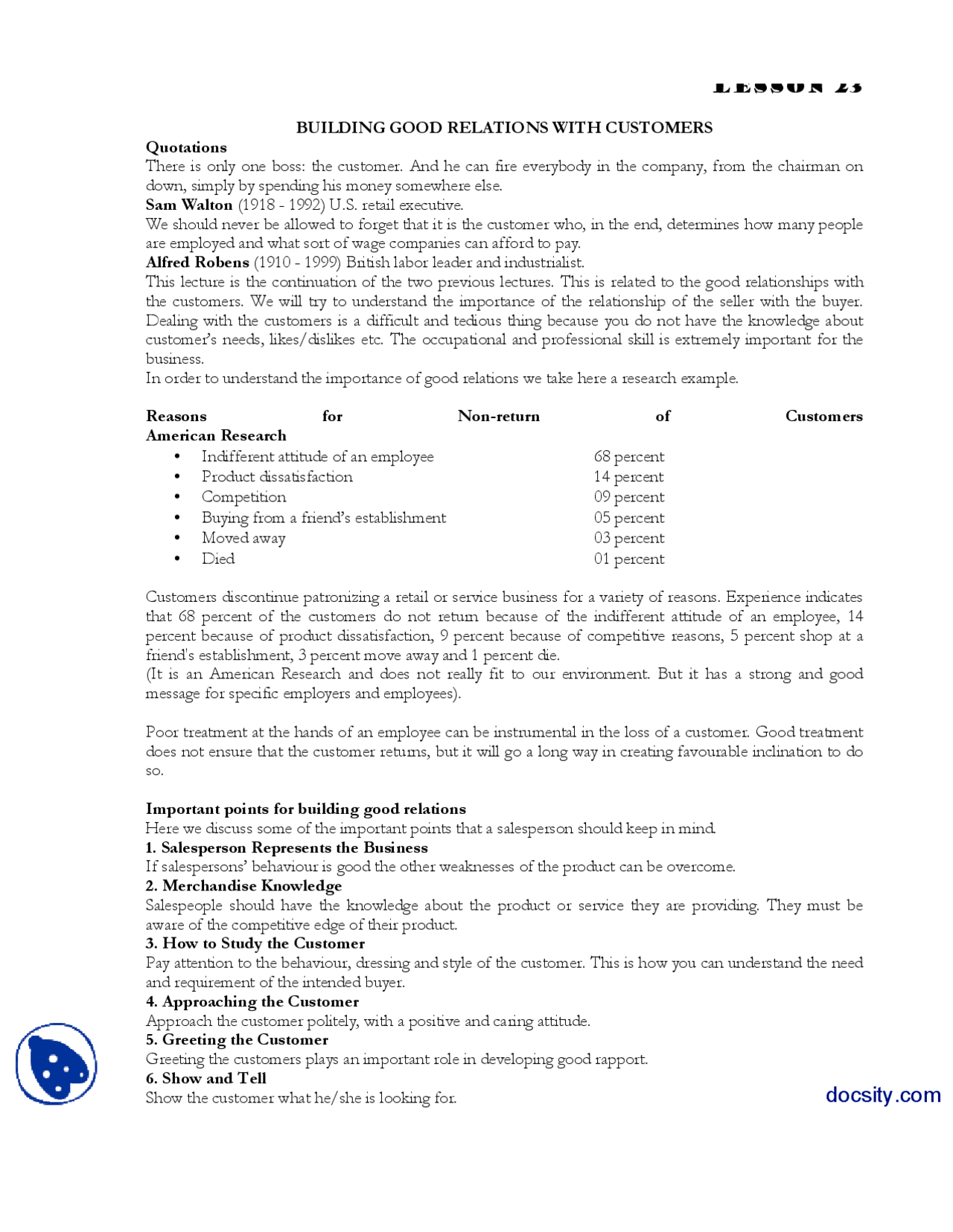 American Research Human Relation Lecture Handout Docsity