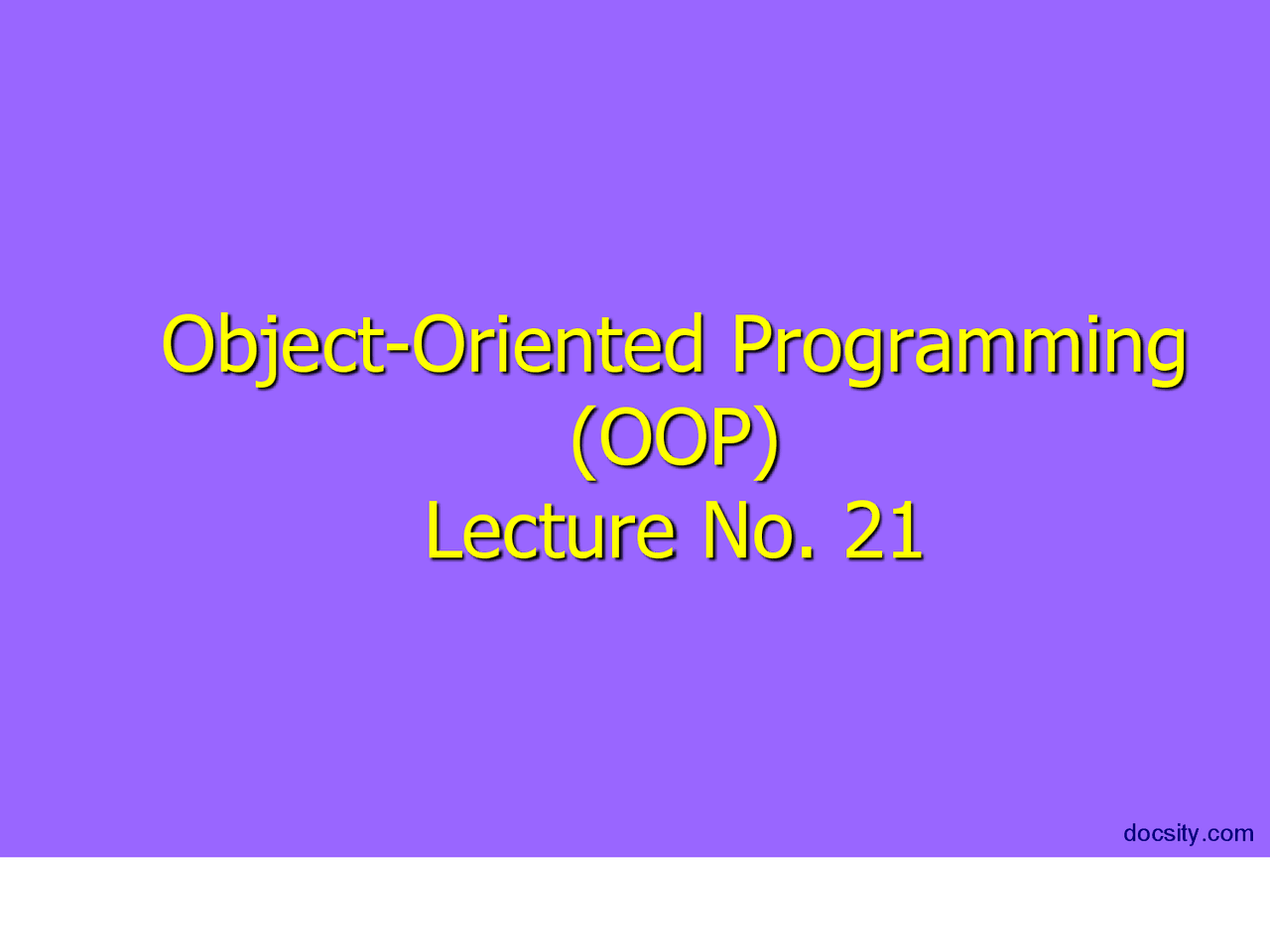 Unary Operators Object Oriented Programming Lecture Slides Docsity 0181