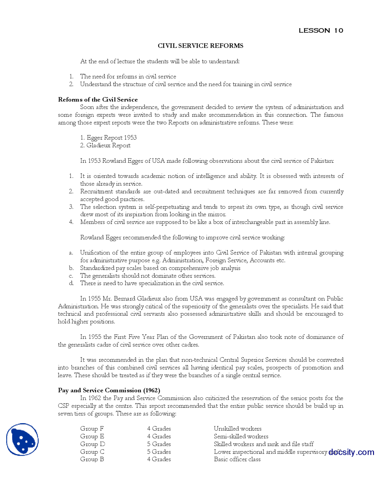 Civil Service Reforms Introduction To Public Administration Lecture