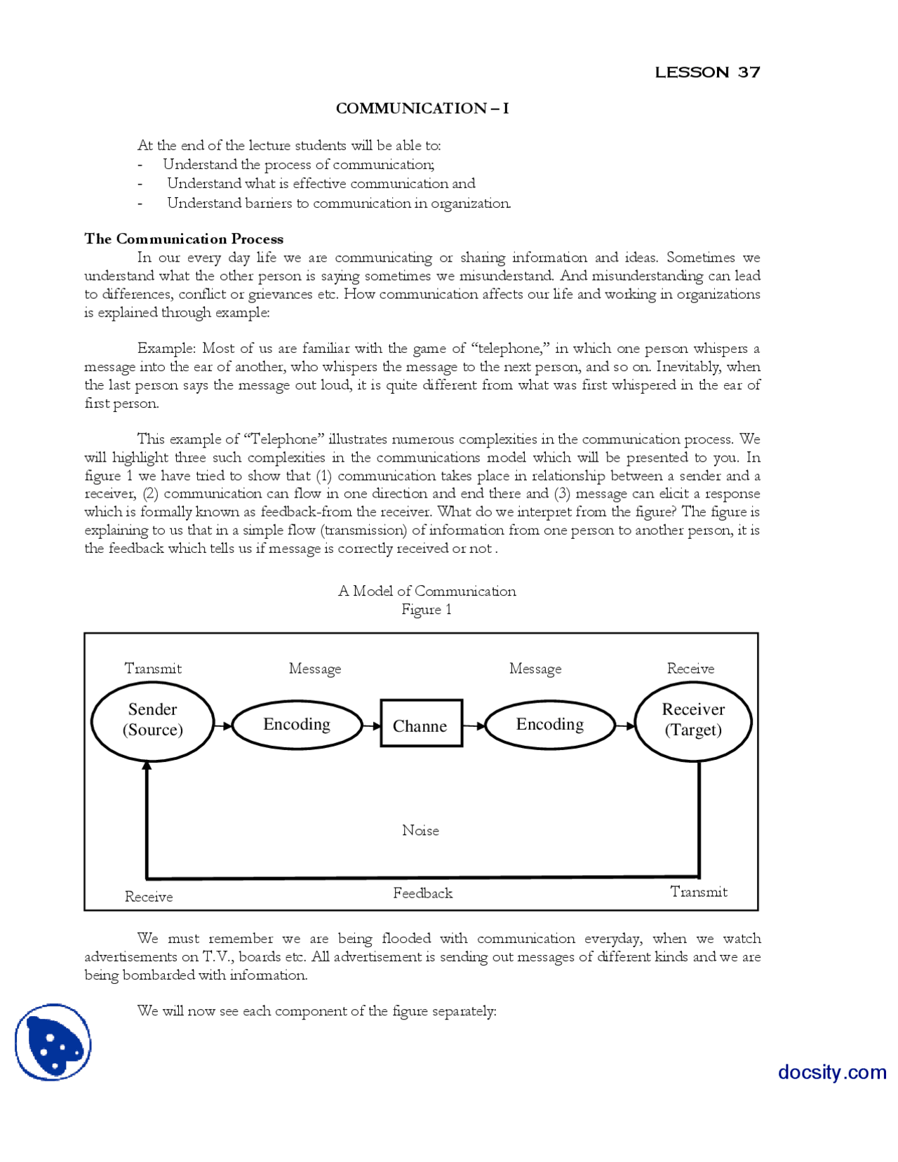 Communication I Introduction To Public Administration Lecture Handout