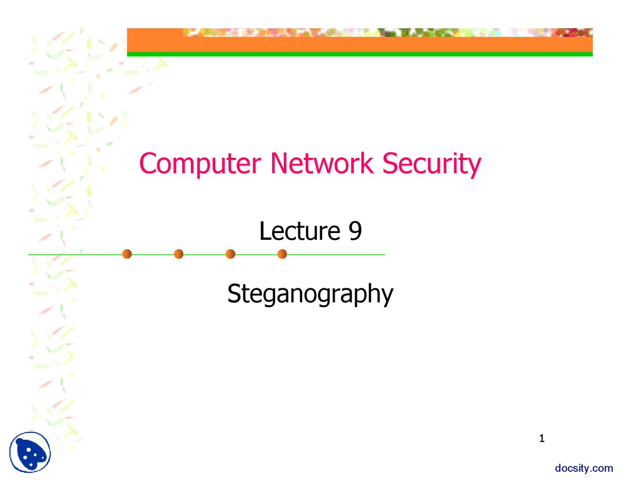 Steganography Part 1 Computer Network Security Lecture Slides Docsity
