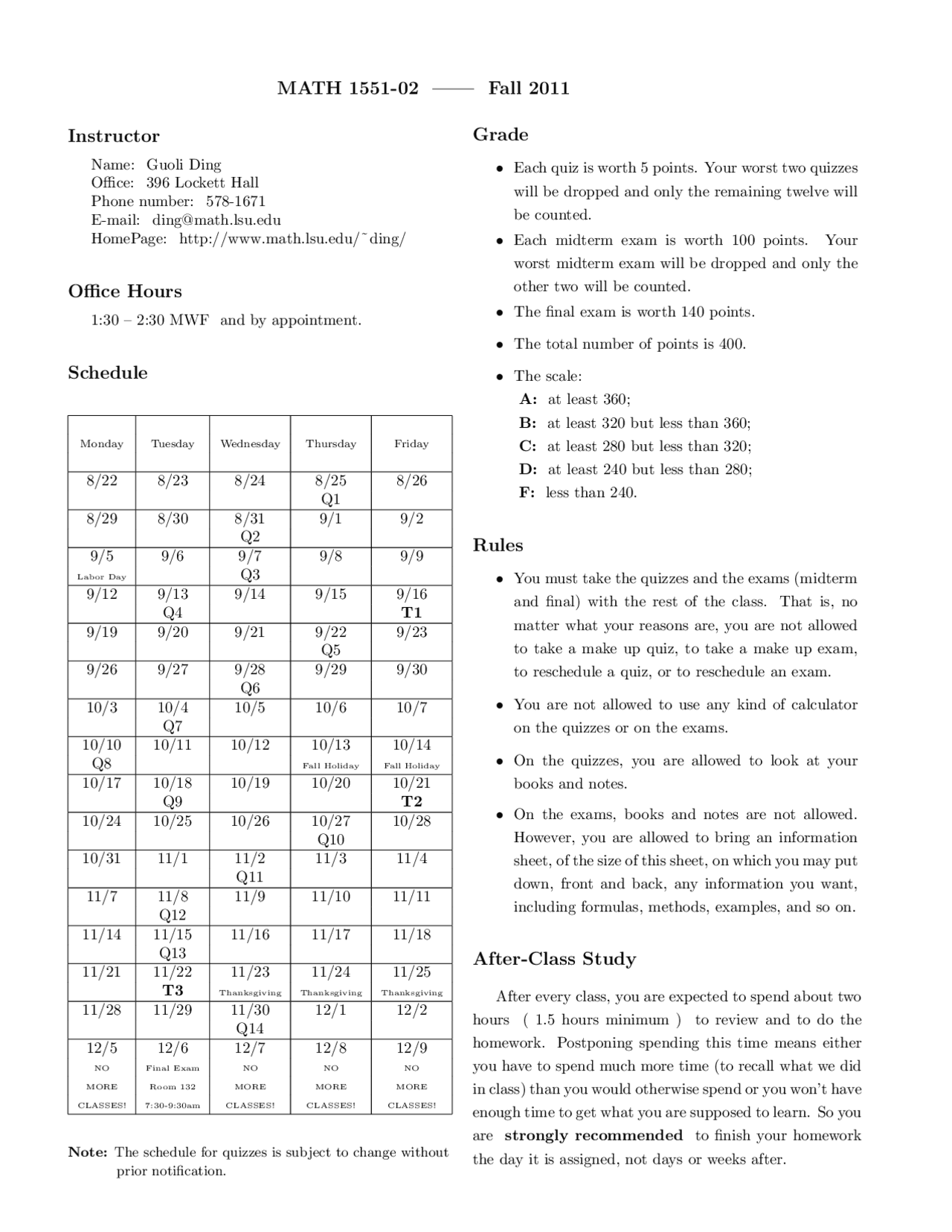 Study Material for Geometry Calculus 1 | MATH 1551 - Docsity
