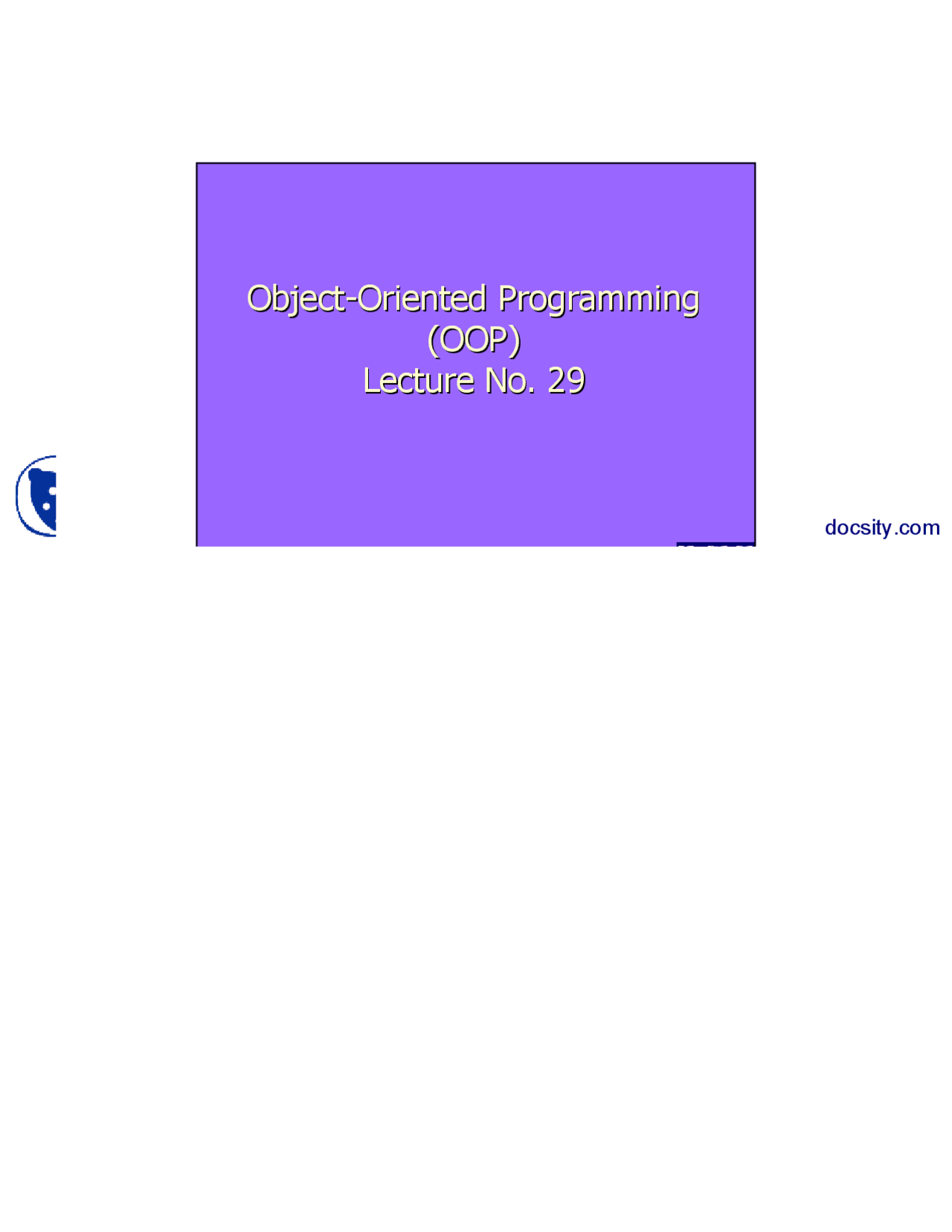 Abstract Class Object Oriented Programming Lecture Slides Docsity 1591