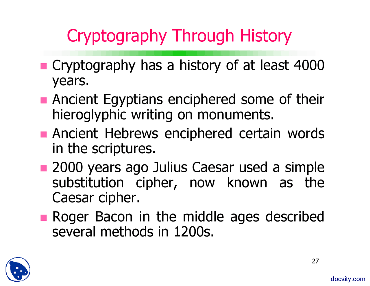 Introduction To Cryptography And Classical Ciphers Part 2 Docsity