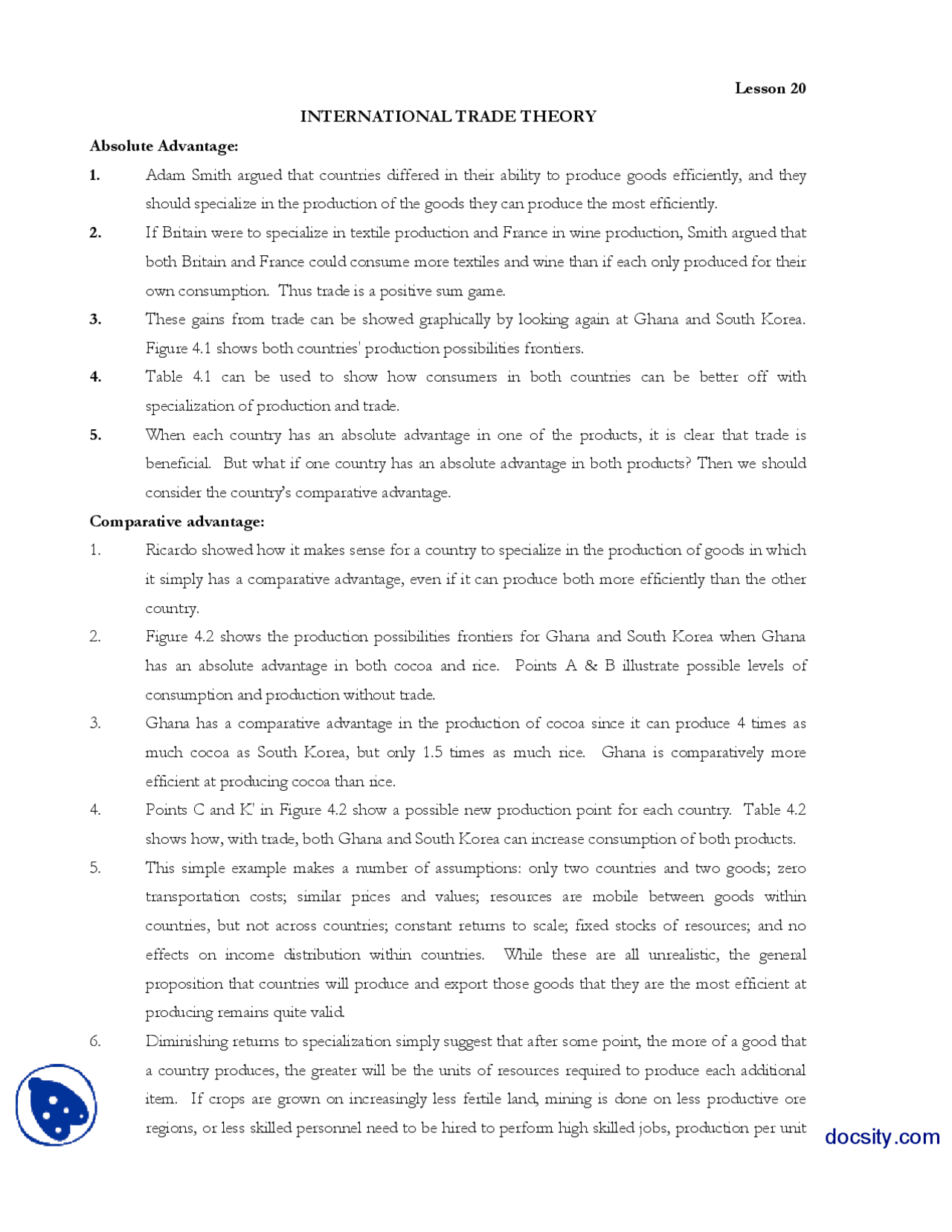 International Trade Theory Lesson 20-International Business-Lecture ...