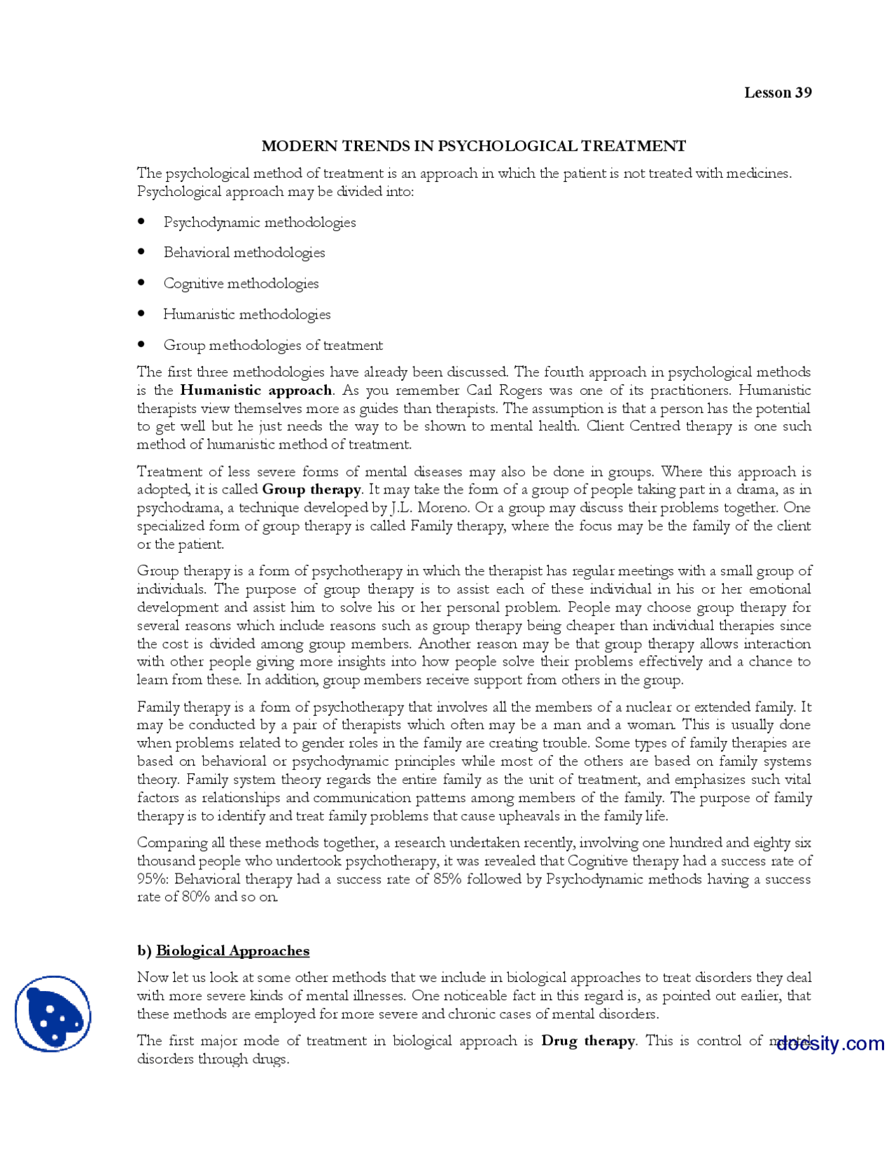 Modren Trends History Of Psycology Lecture Handout Docsity