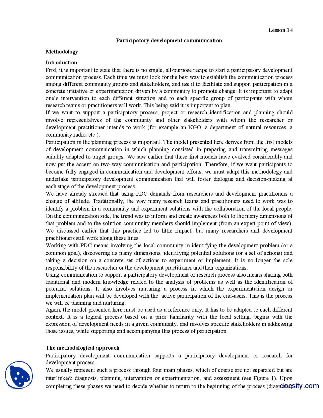 Participatory Development Communication Part 2 Development