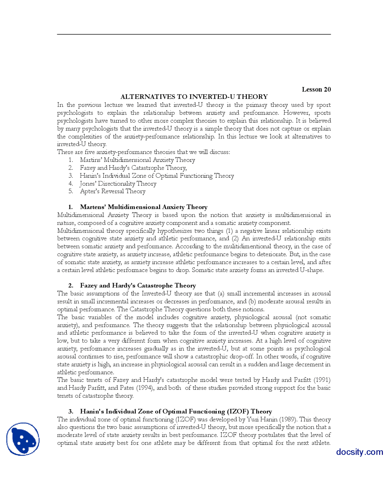 Martens’ Multidimensional Anxiety Theory-Sports Psycology-Lecture ...