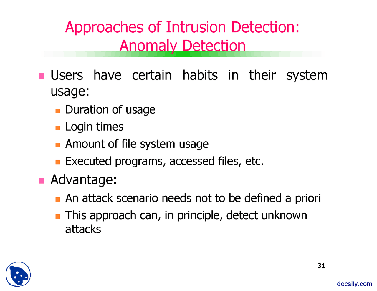 Intrusion Detection System Part 2 Computer Network Security Lecture