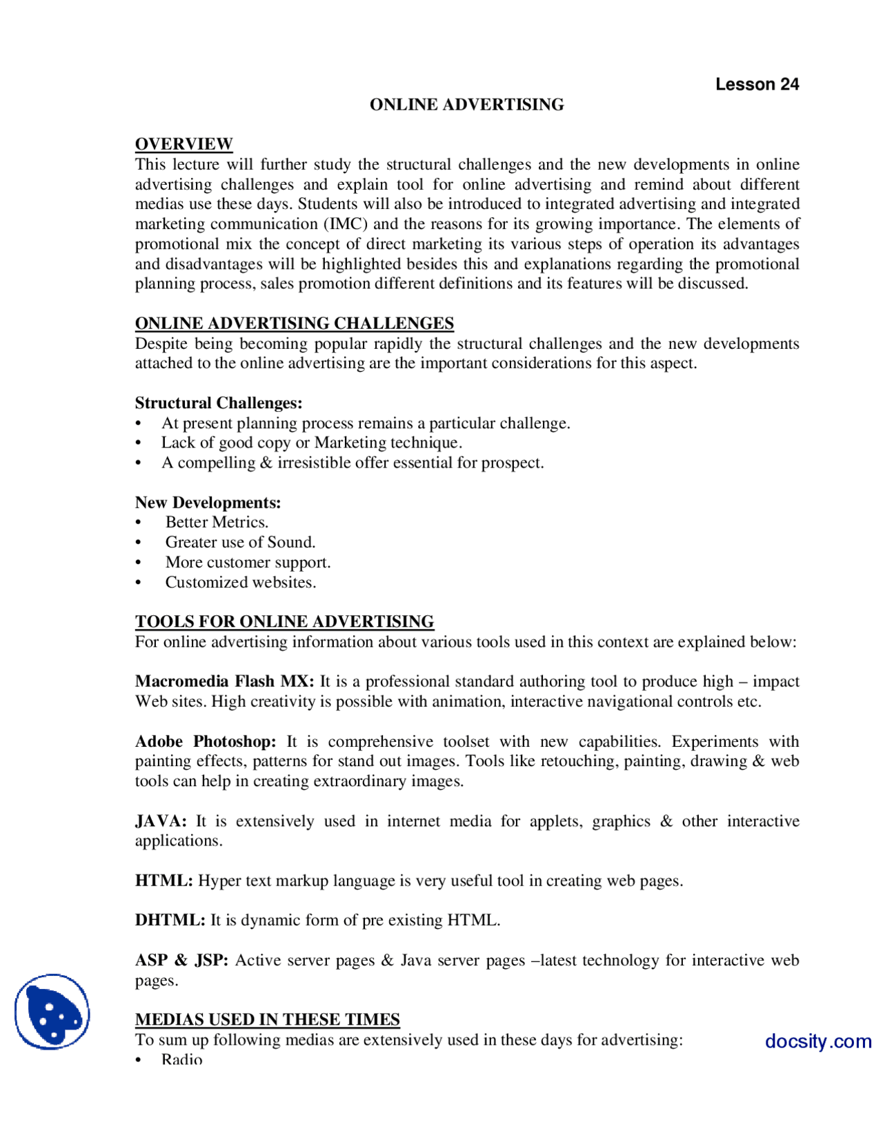 Online Advertising Part 2-Advertising and Promotion-Lecture Handout ...