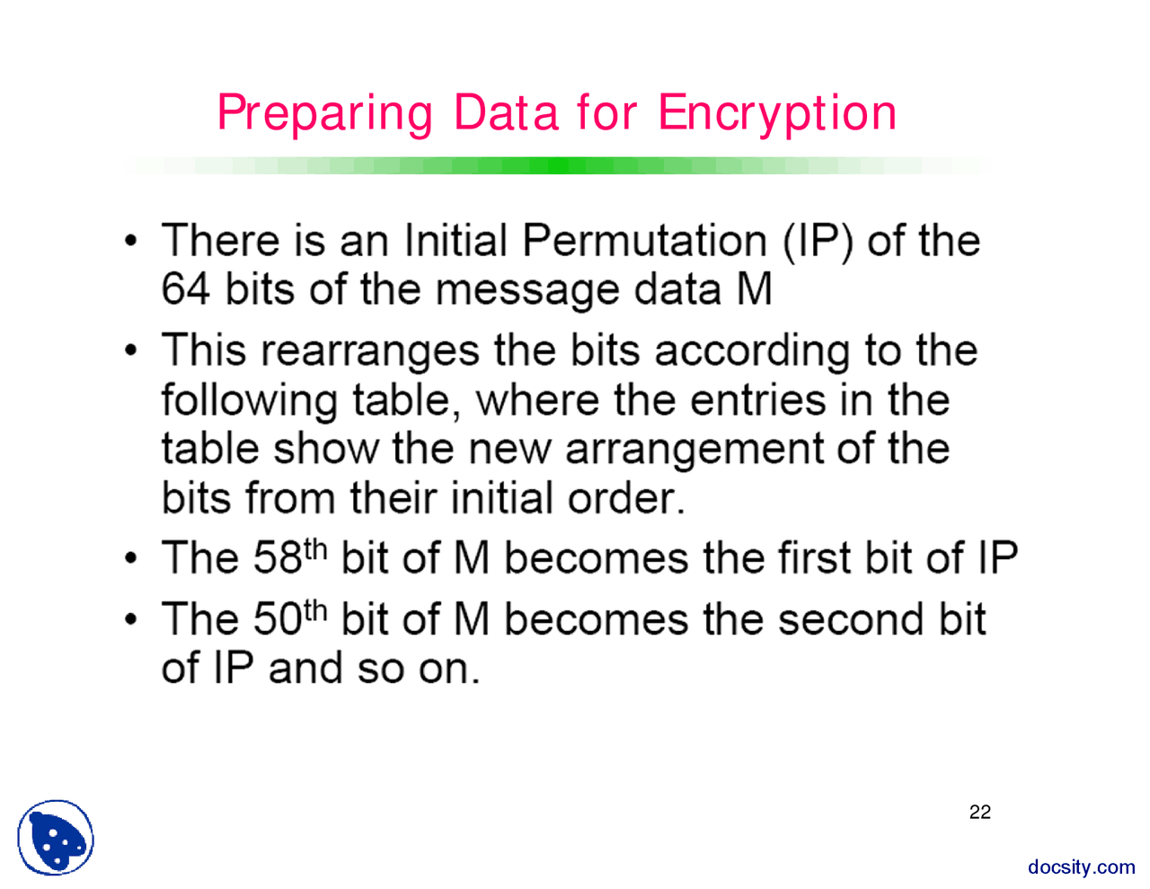Conventional Encryption and DES Part 2-Computer Network Security-Lecture Slides - Docsity