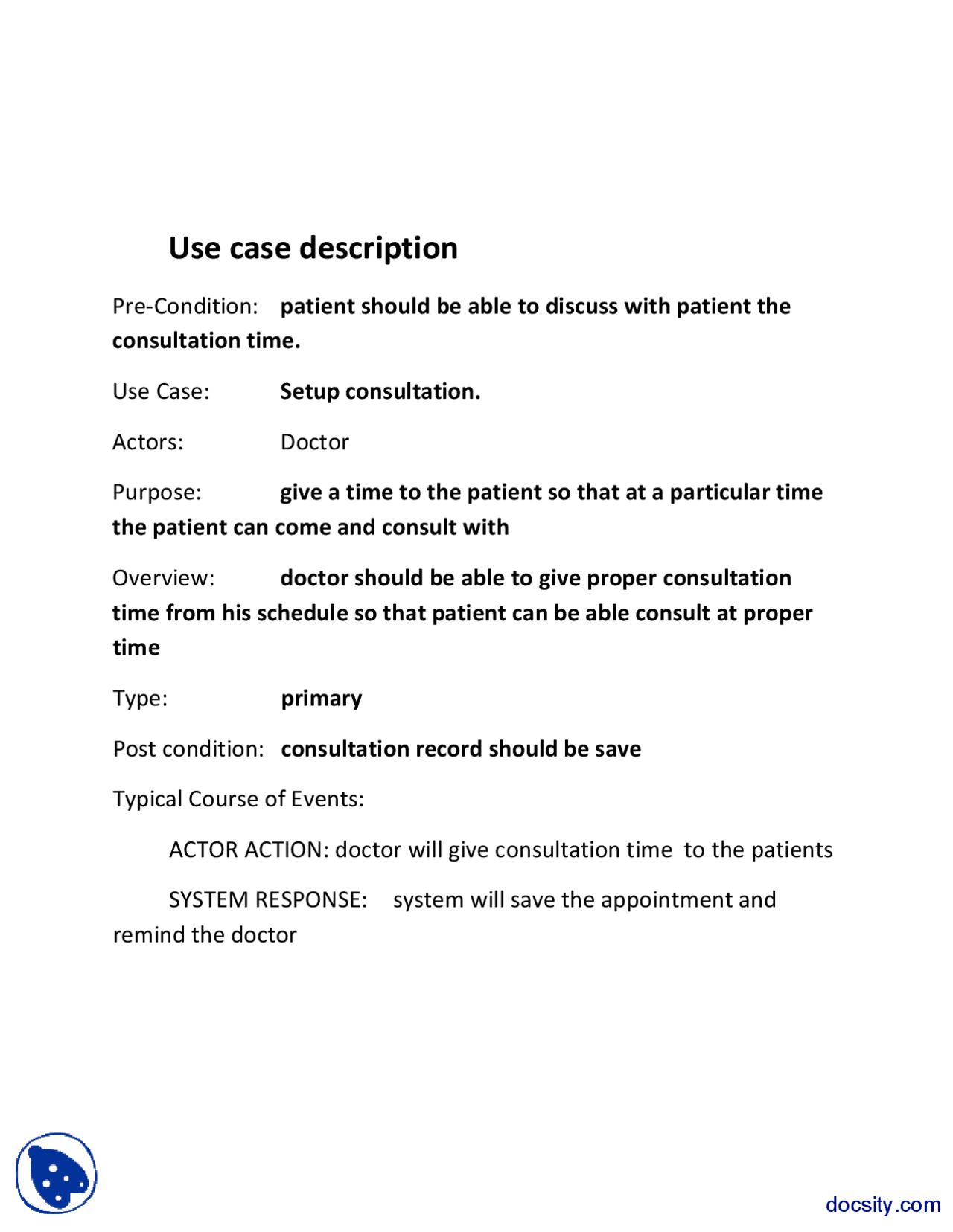 Setup Consultation Part 1 Software Engineering Assignment And Solution