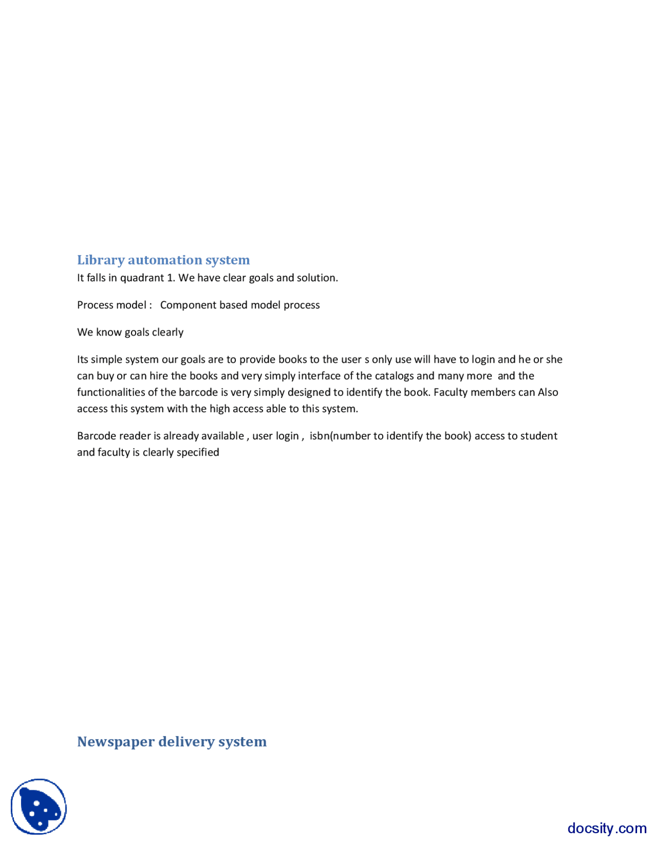 Library Automation Part 5 Software Engineering Assignment And Solution Docsity
