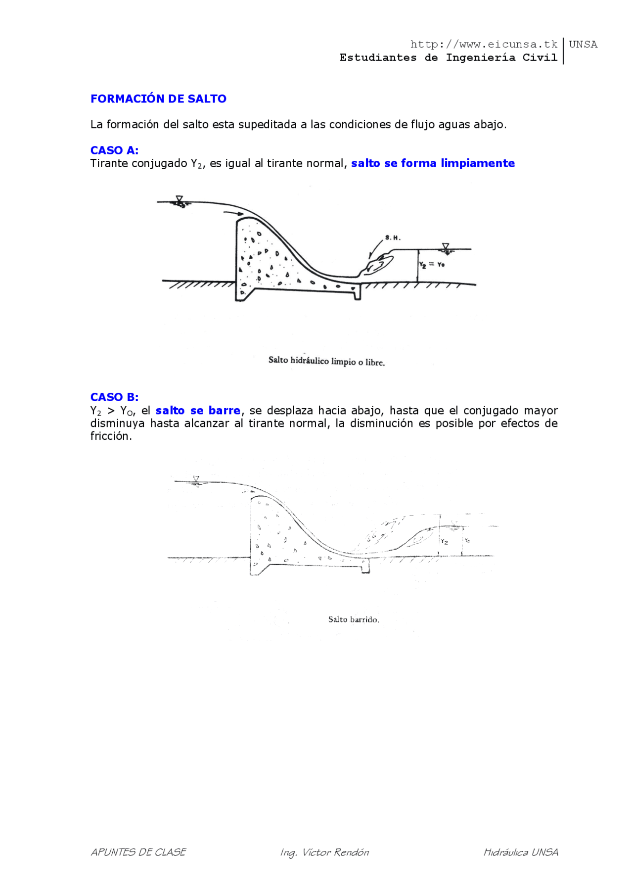 Salto Hidraulico Apuntes Hidrología Parte 9 Apuntes De