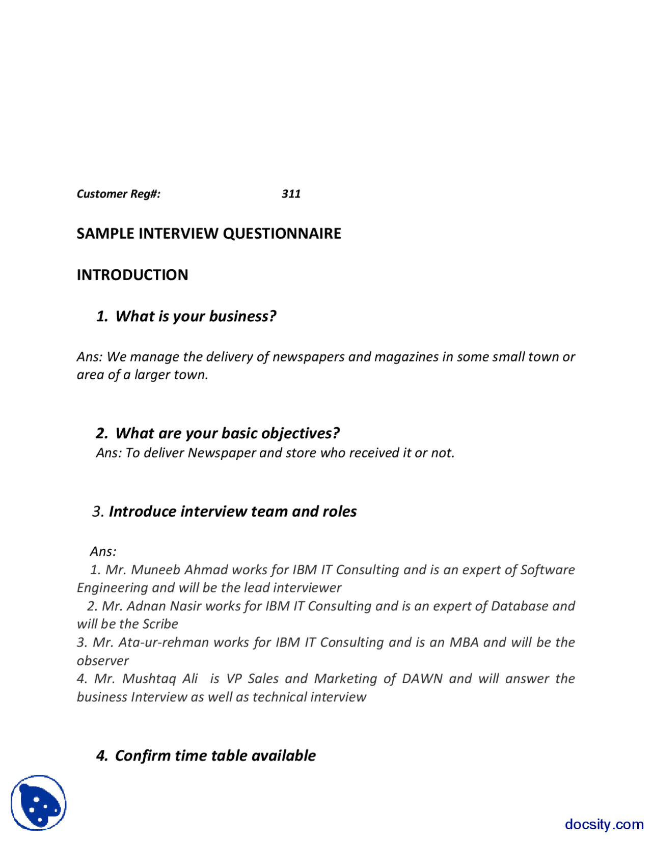 Business Objectives and Issues - Docsity