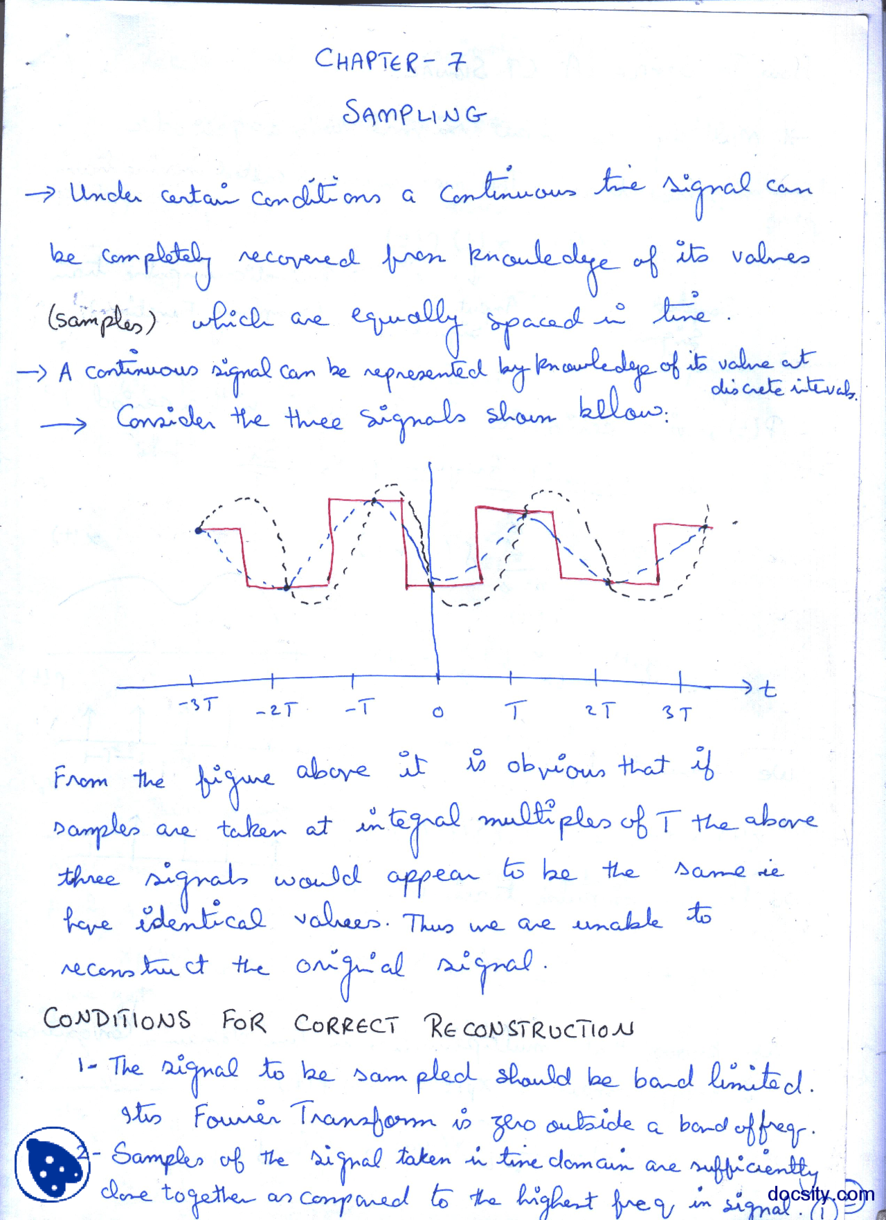 Sampling Part 2 Signals And Systems Lecture Handout Docsity