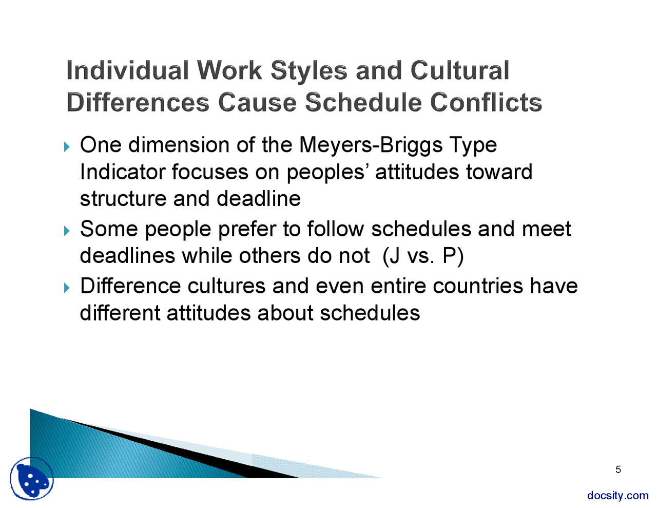Individual Work Style-Software Project Managment-Lecture Slides - Docsity