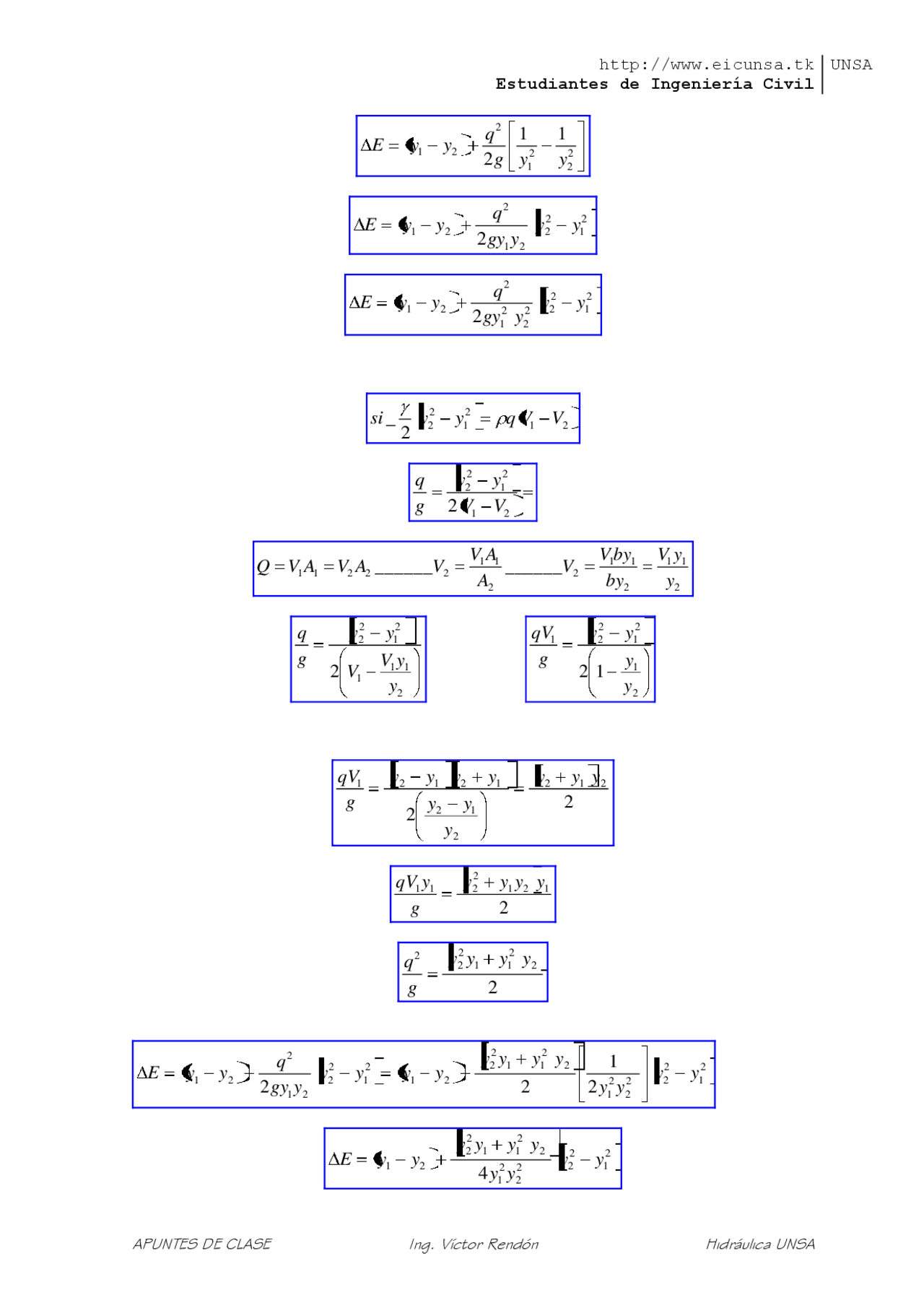Salto Hidraulico Apuntes Hidrología Parte 5 Docsity