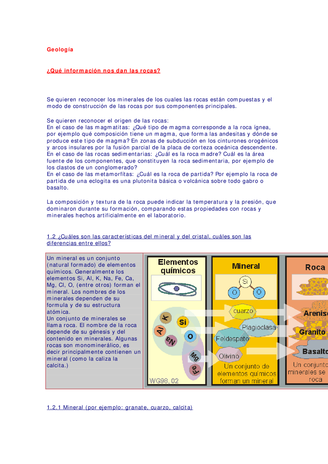Informes Que Nos Dan Las Rocas Apuntes Geología Docsity
