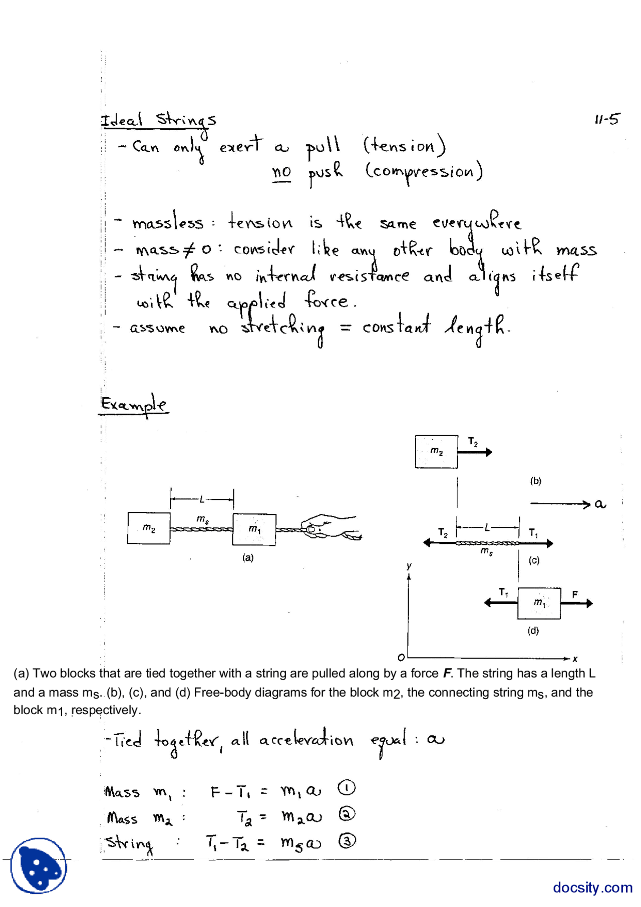 Ideal Springs-Physics-Lecture Notes | Study notes Physics | Docsity
