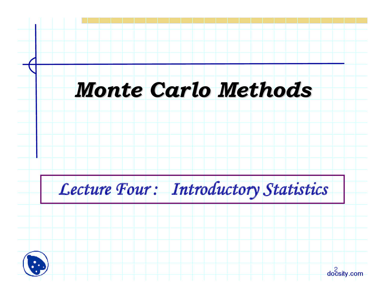 Introductory Statistics Stochastic Process Lecture Slides Docsity