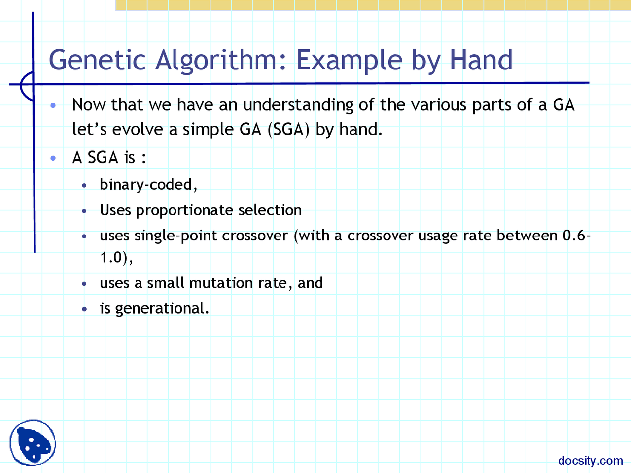 Genetic Algorithm Example By Hand-Computational Physics-Lecture Slides ...