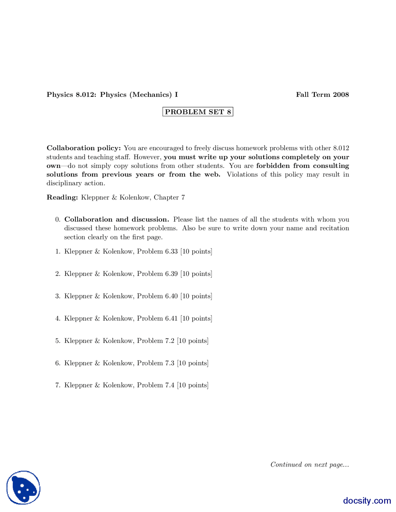 Rectangular Symmetry Classical Physics Assignments Docsity
