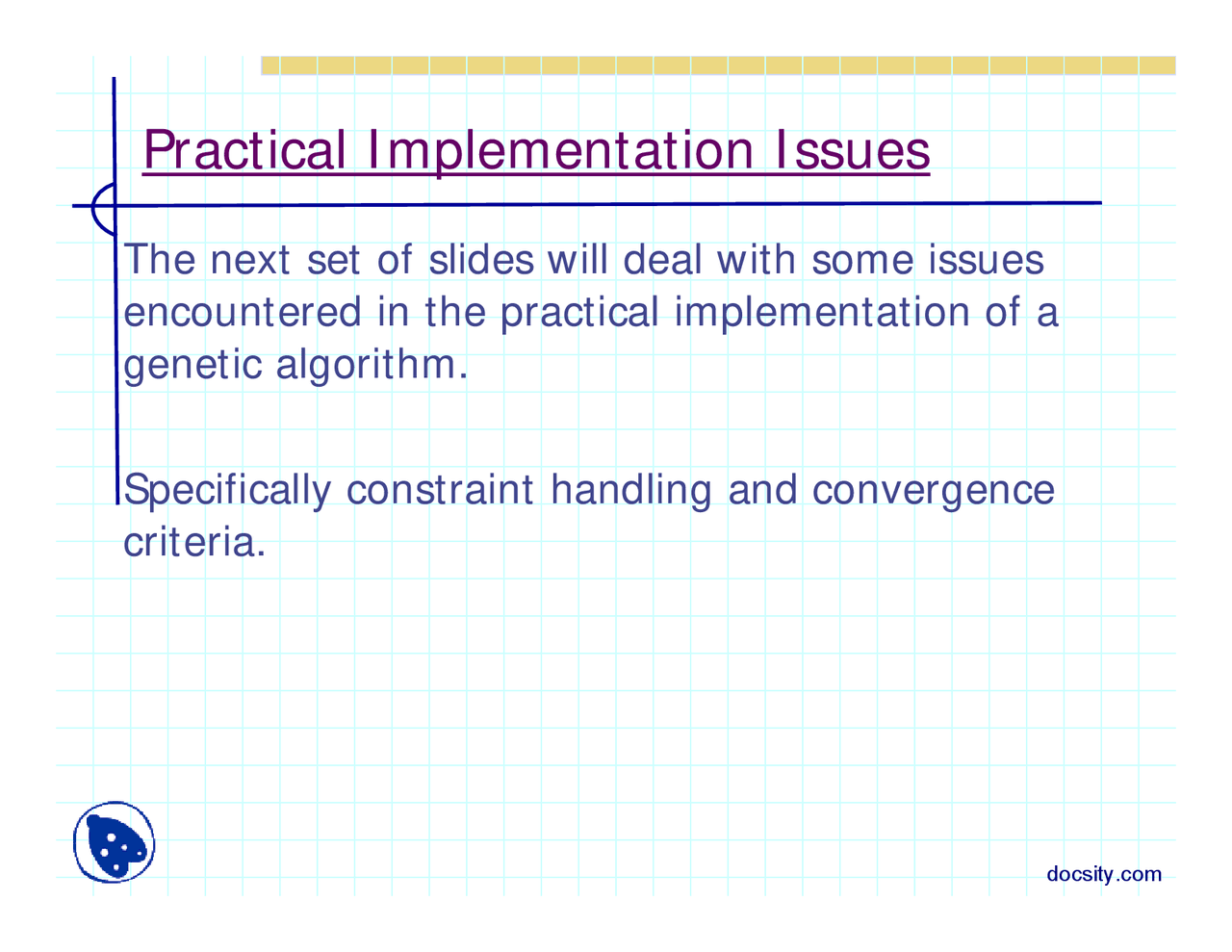 Practical Implementation Issues Stochastic Process Lecture Slides Docsity