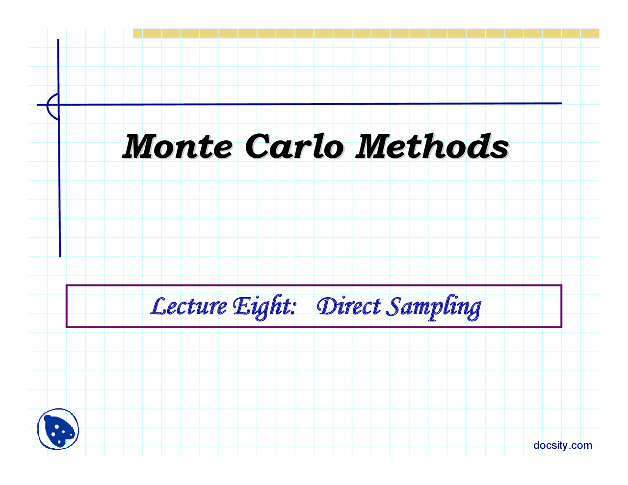 Direct Sampling-Stochastic Process-Lecture Slides - Docsity