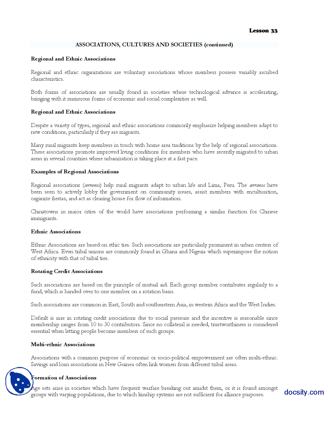 Associations, Cultures and Societies Part2-Introduction to Cultural ...