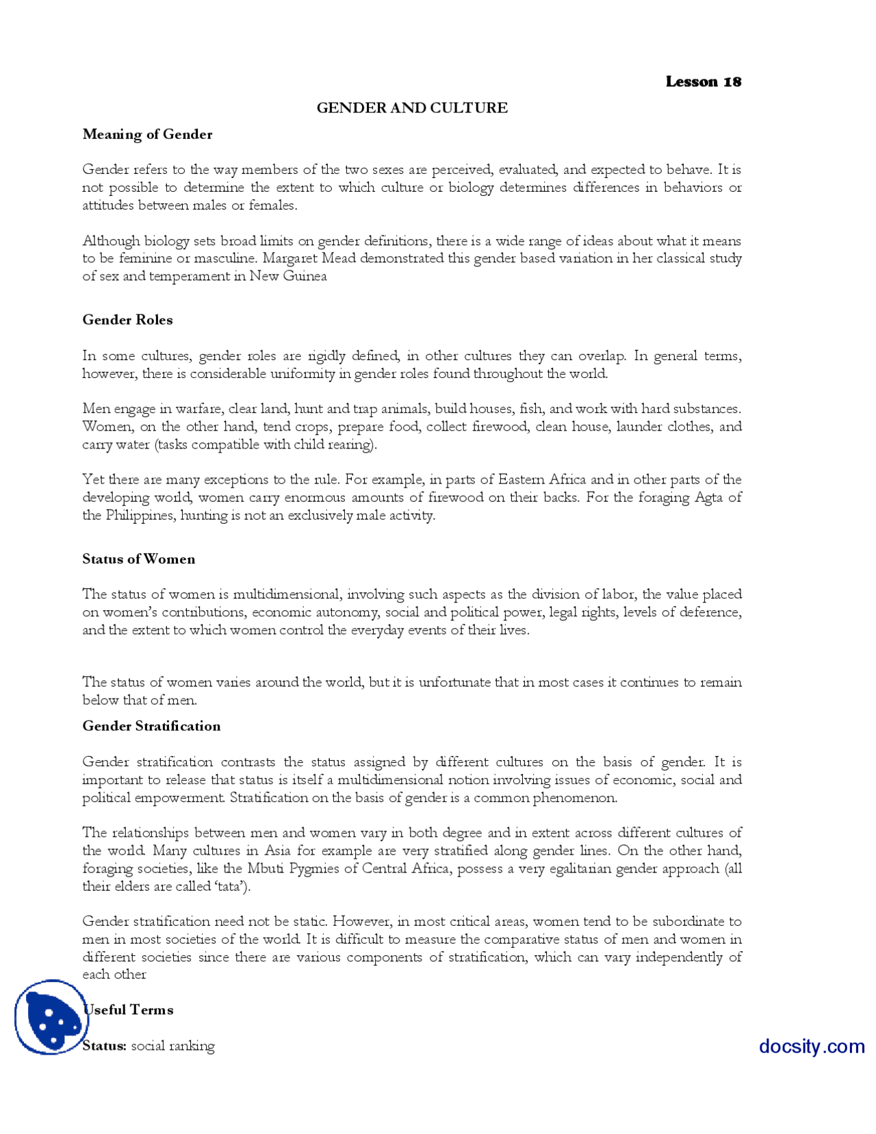 Gender and Culture-Introduction to Cultural Anthropology-Lecture ...