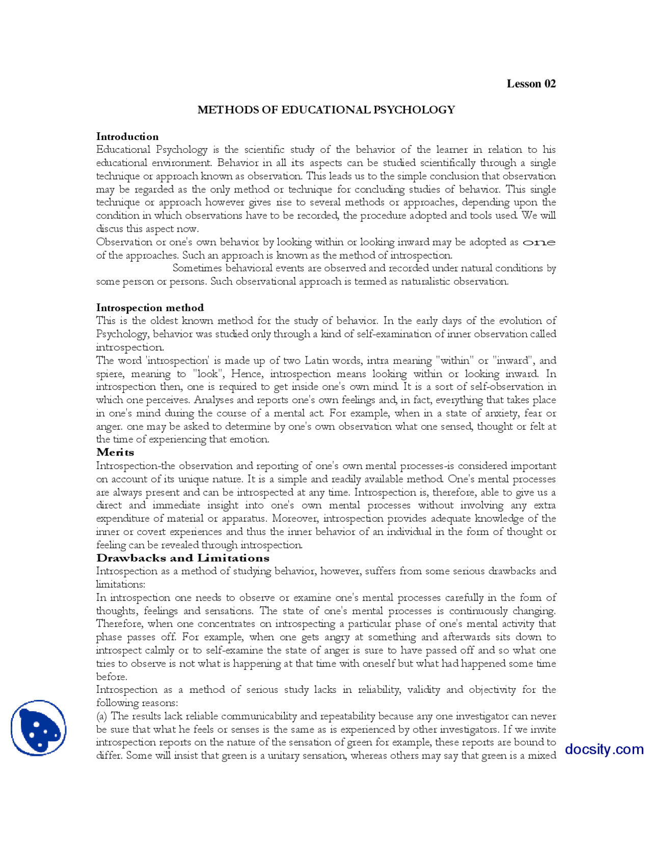 Methods Of Educational Psychology-Educational Psycology-Lecture ...