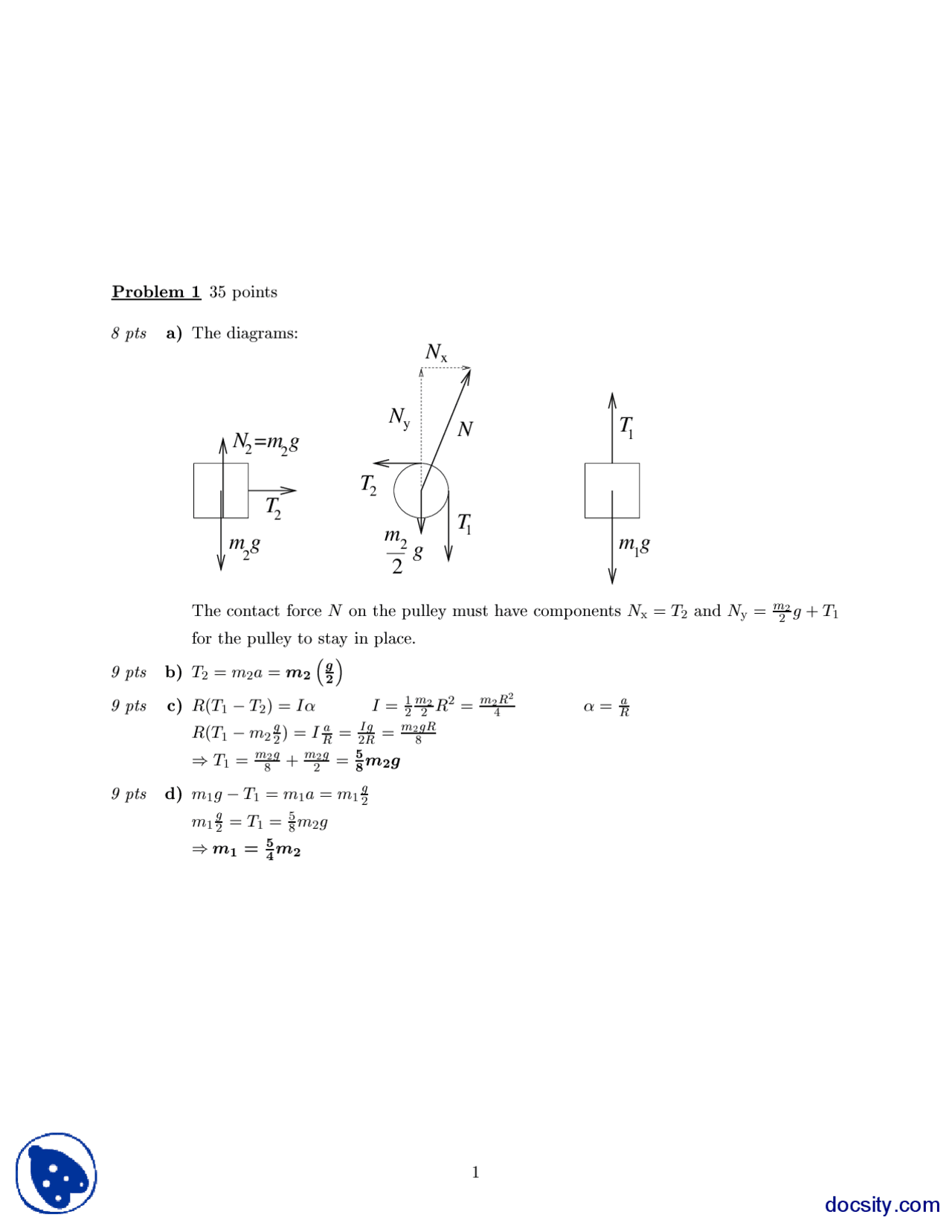 Solutions Iii Classical Physics Exam Solution Docsity