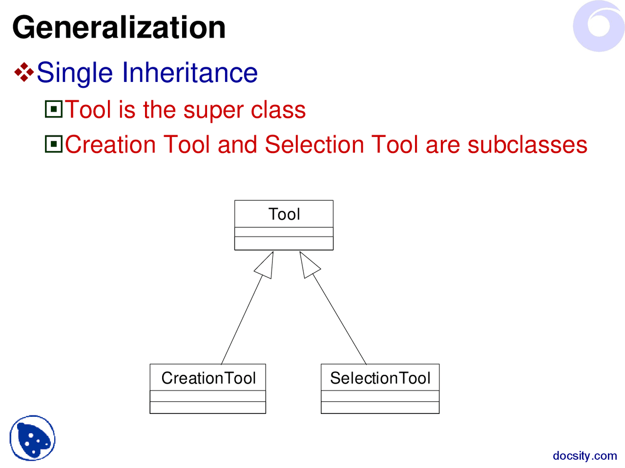 Generalization Object Oriented Analysis And Design Lecture Slides Docsity