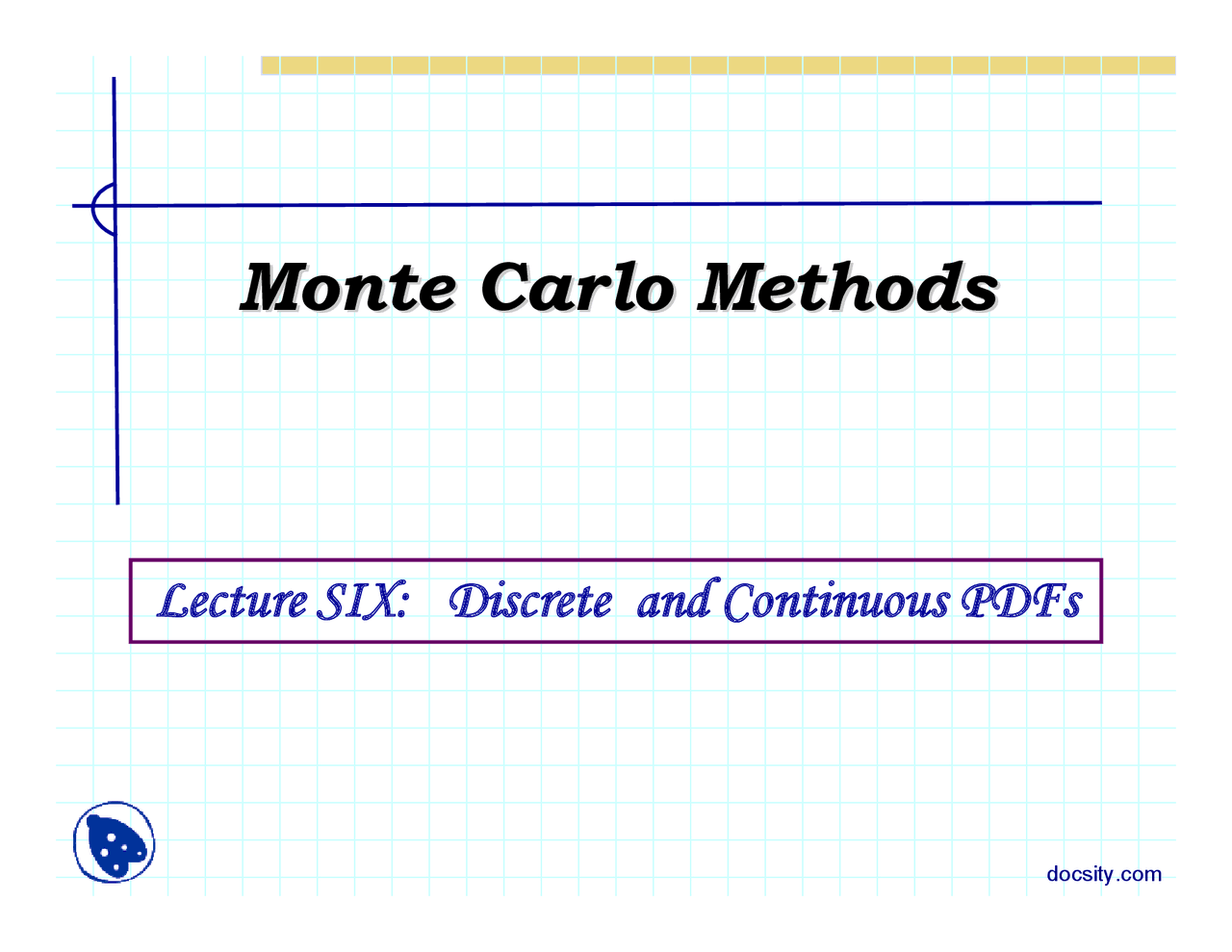 Discrete And Continuous Pdfs Stochastic Process Lecture Slides Docsity