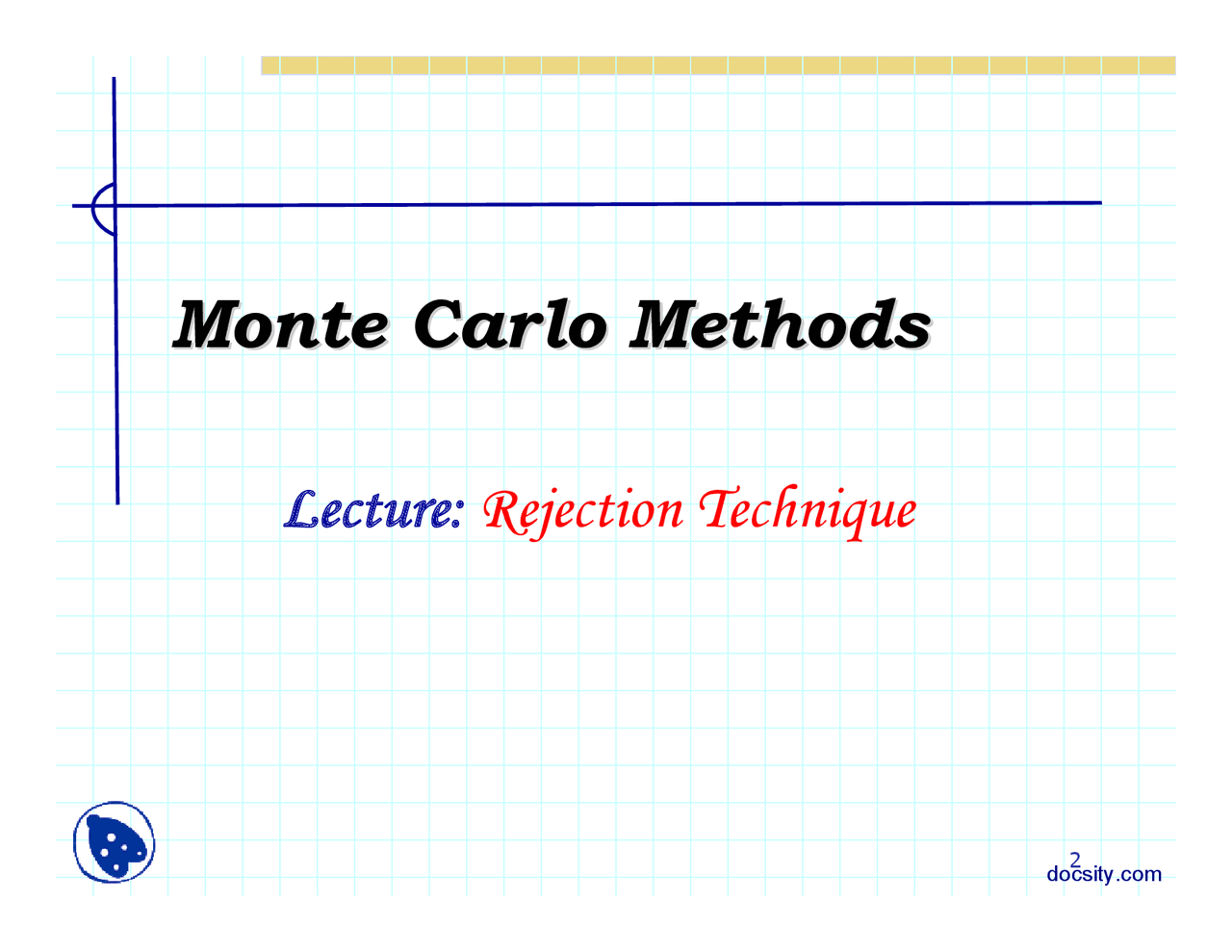 Rejection Technique Stochastic Process Lecture Slides Docsity