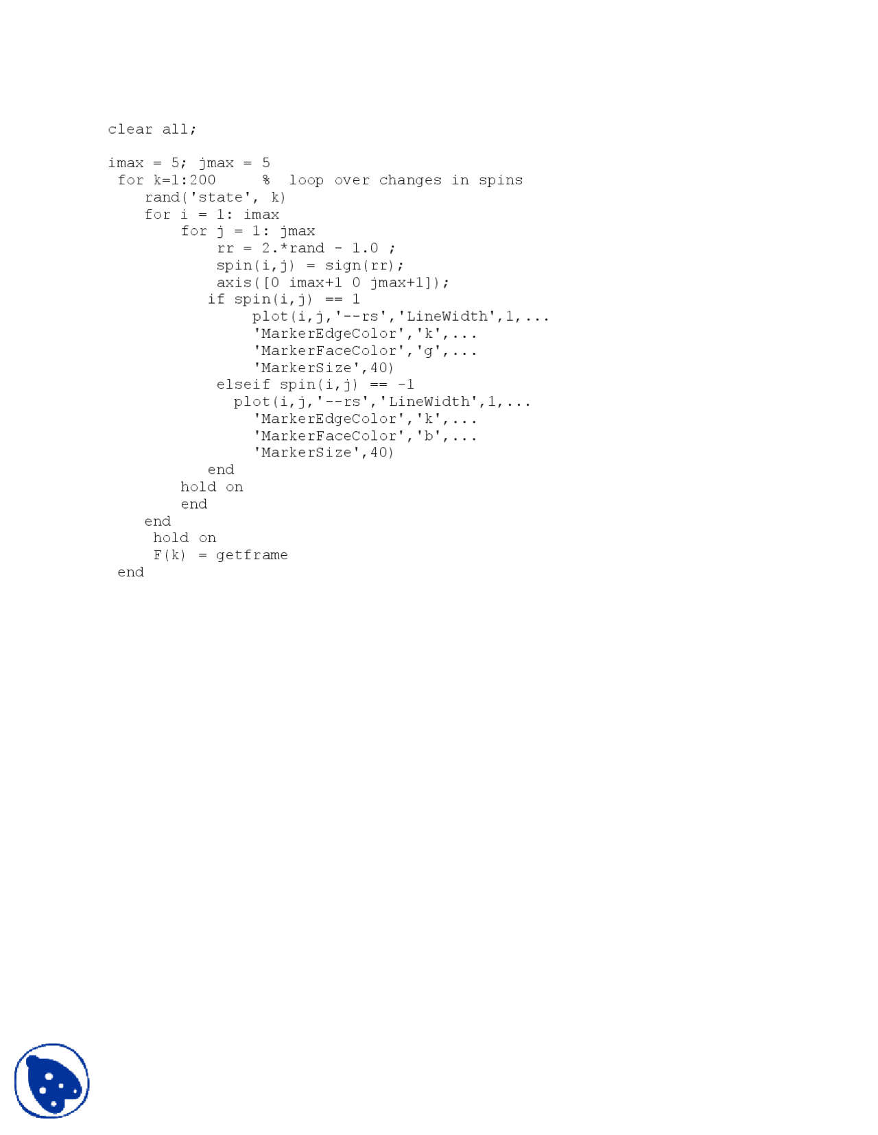Ising1-Computational Physics-Codes - Docsity
