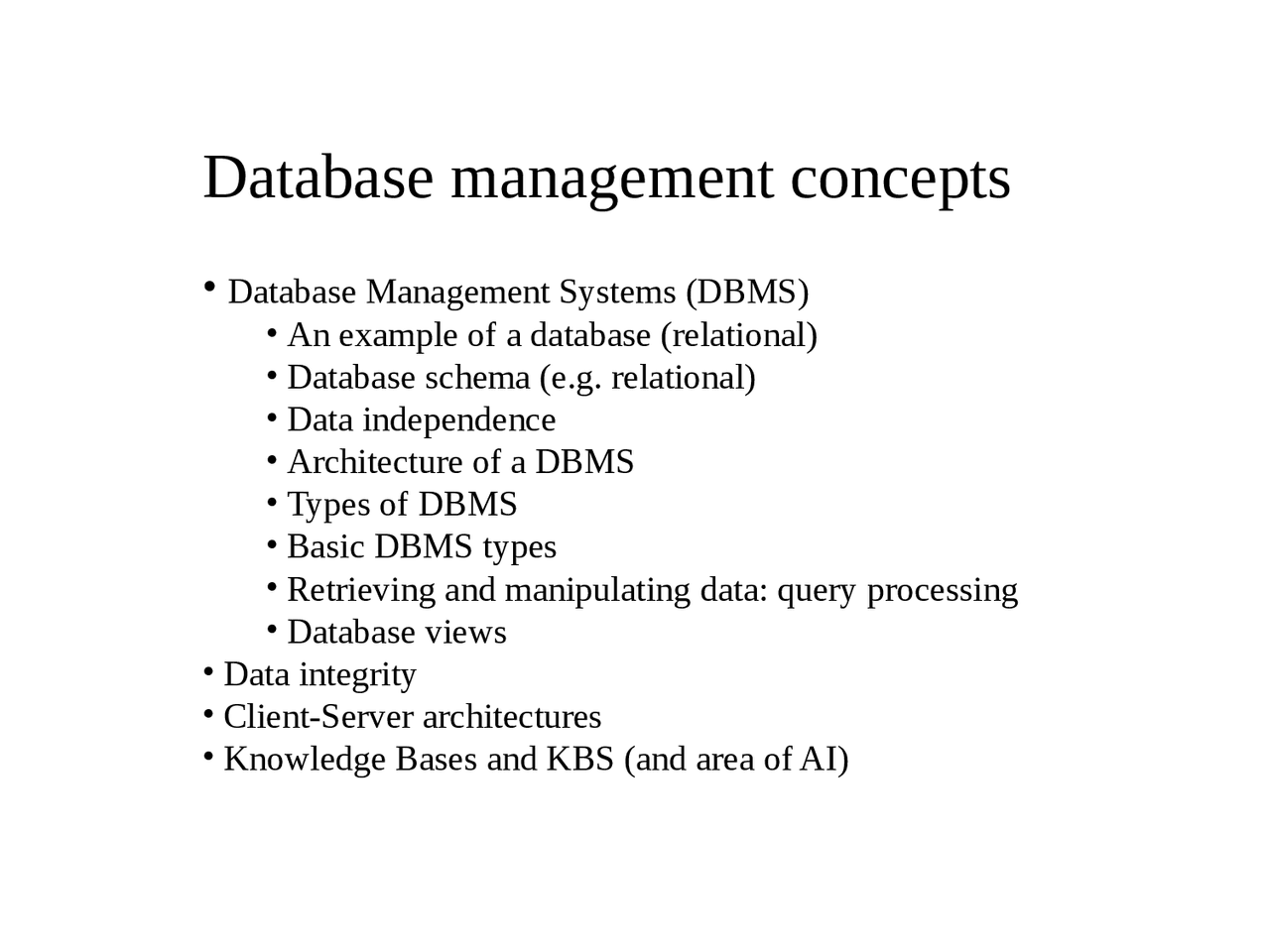 Dbms Docsity