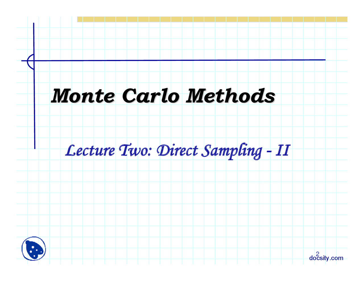 Direct Sampling II-Stochastic Process-Lecture Slides - Docsity