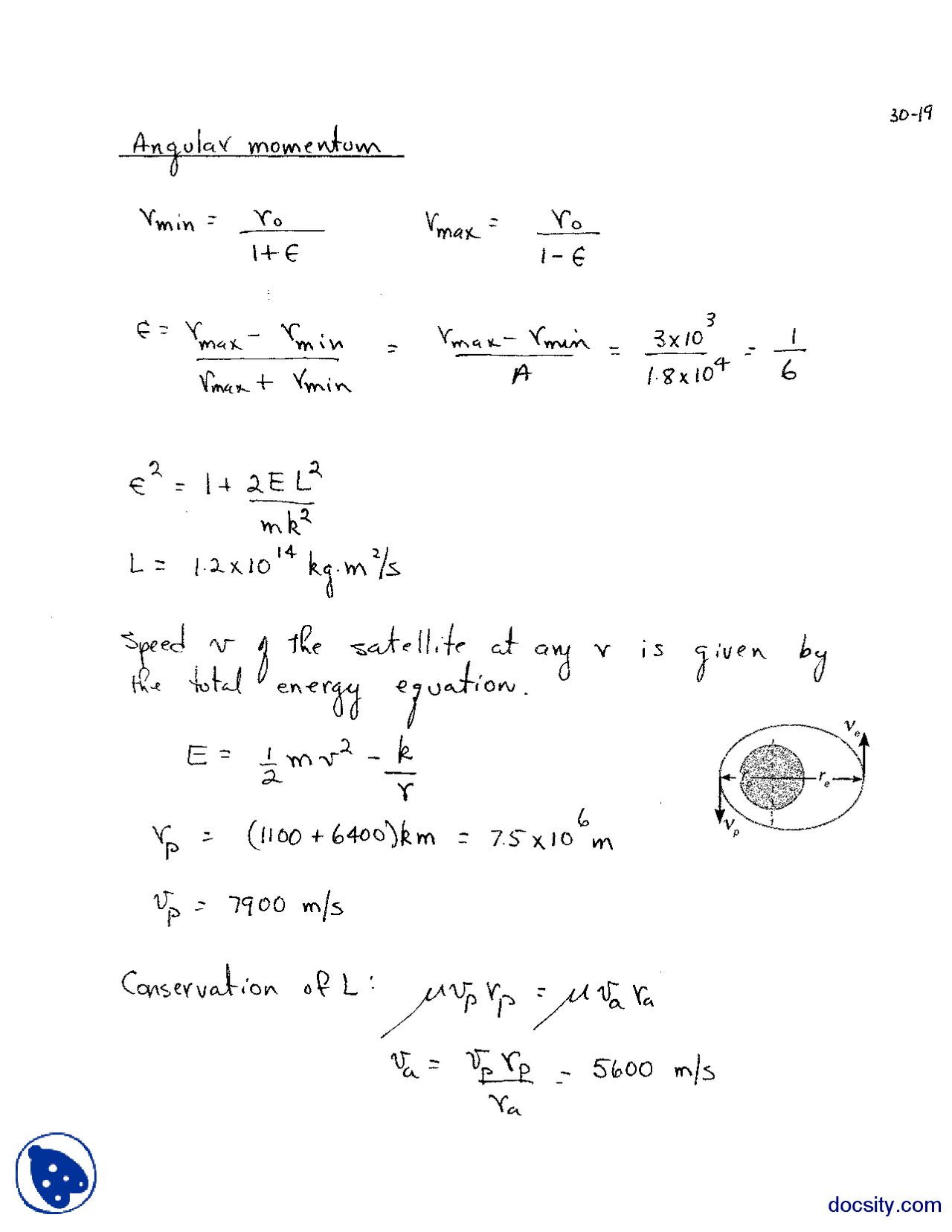 Angular Motion Physics Lecture Notes Docsity