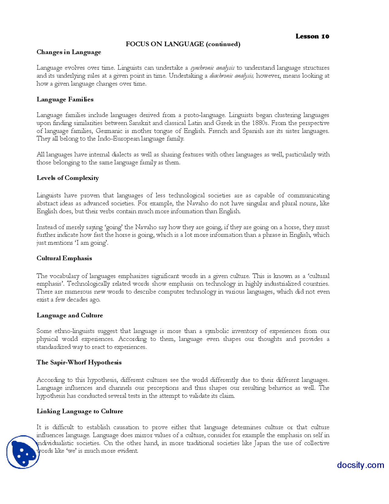 Focusing On Language Part2 Introduction To Cultural Anthropology