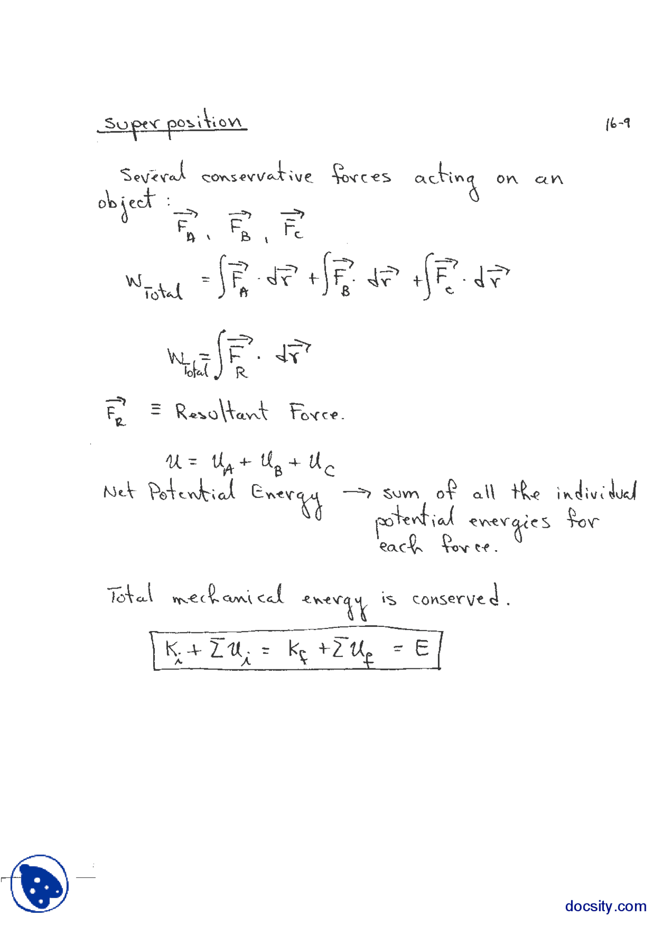 Superposition I Physics Lecture Notes Docsity