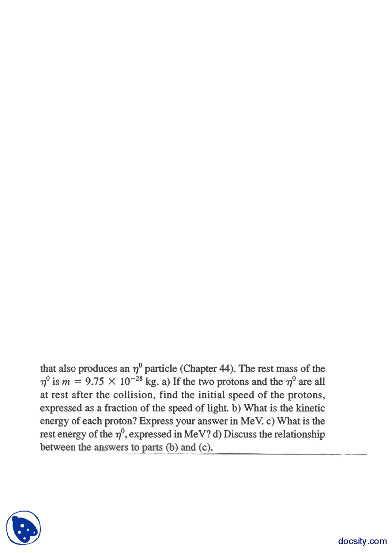 The Pole And Barn Paradox-Physics, Dynamics, Forces and Momentum-Assignment - Docsity